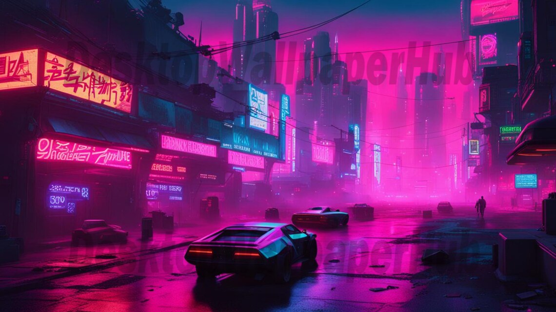 Premium Cyberpunk Desktop Wallpaper Collection - Set of 13 High-quality ...