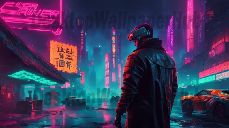 Premium Cyberpunk Desktop Wallpaper Collection - Set of 13 High-quality ...