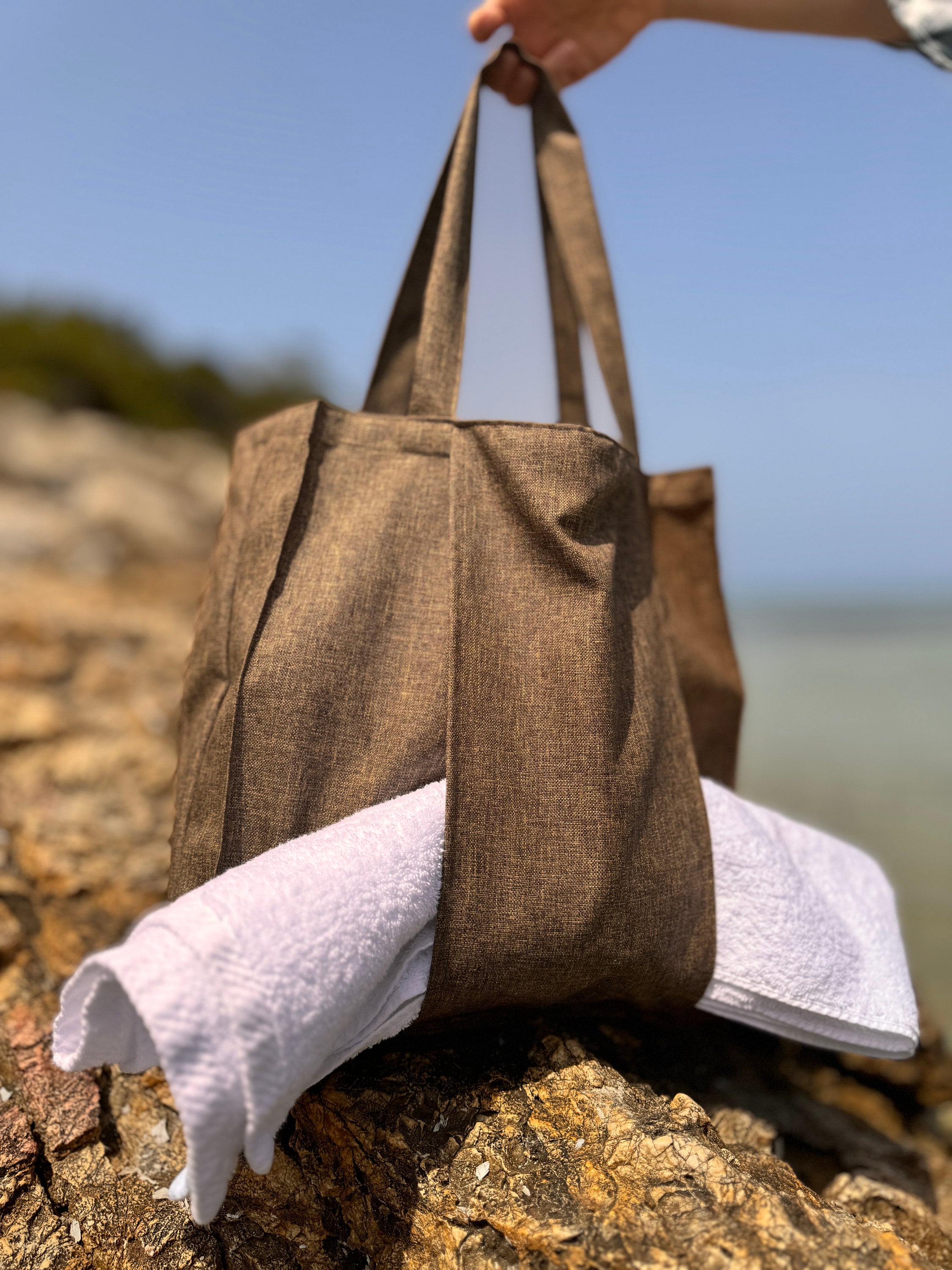Men's Beach Bag With Separate Towel Pocket and Dual Handles, Versatile ...