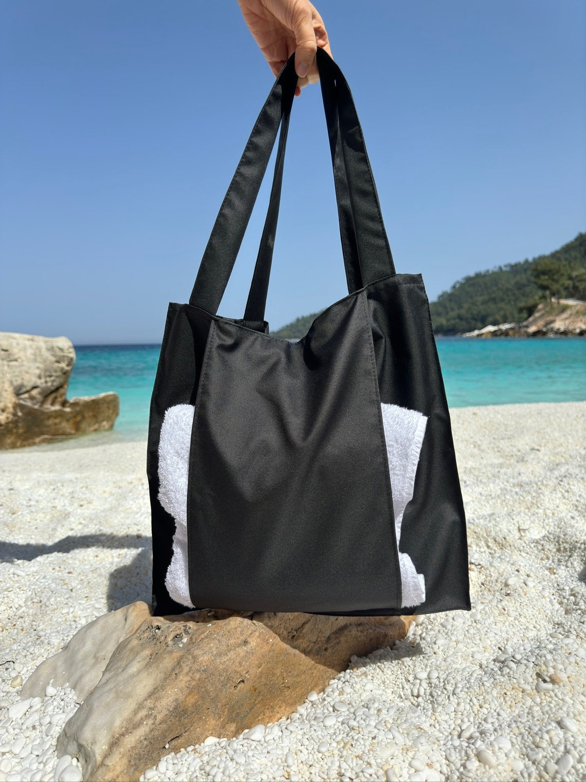 Men's Beach Bag With Separate Towel Pocket and Dual Handles, Versatile ...