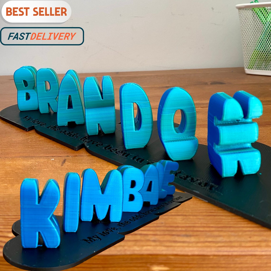 Flip Text Name Plate-custom 3D Personalized Name Tray house Warming ...