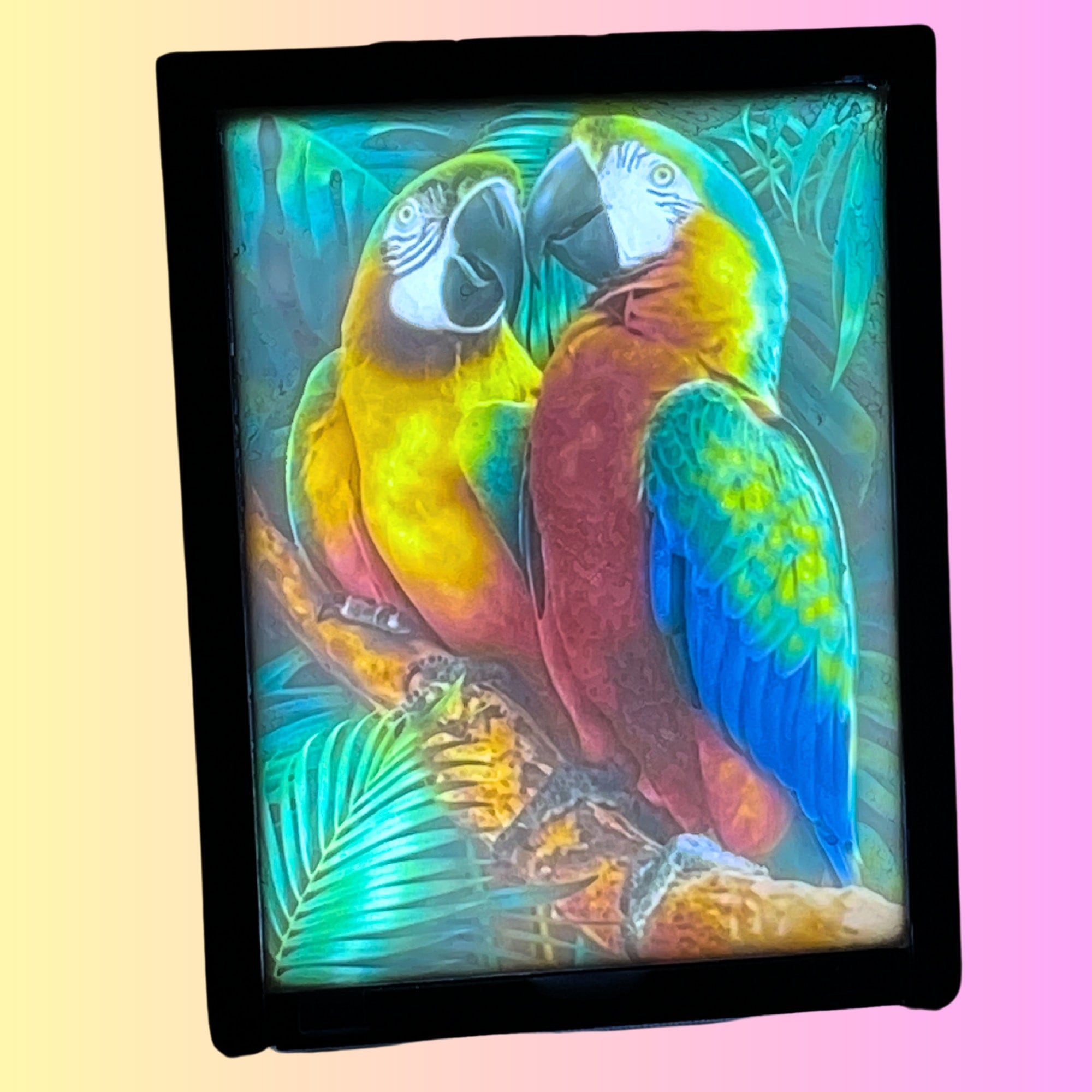 Custom 3D Color Lithophane Portrait: Illuminated Photo Art - Etsy