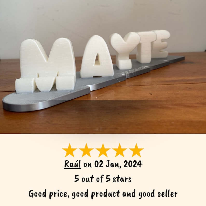 Flip Text Name Plate-custom 3D Personalized Name Tray house Warming ...
