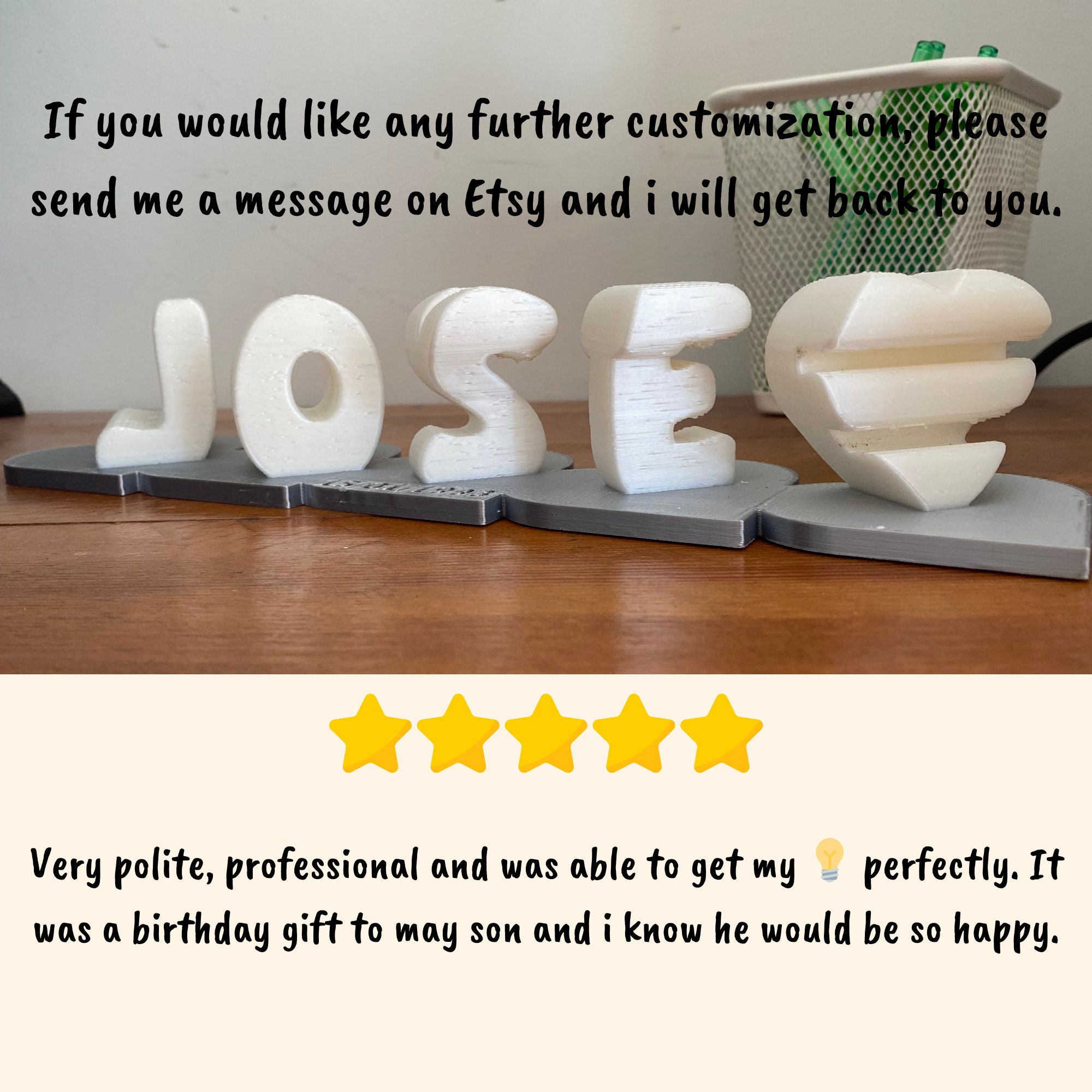 Flip Text Name Plate-custom 3D Personalized Name Tray house Warming ...