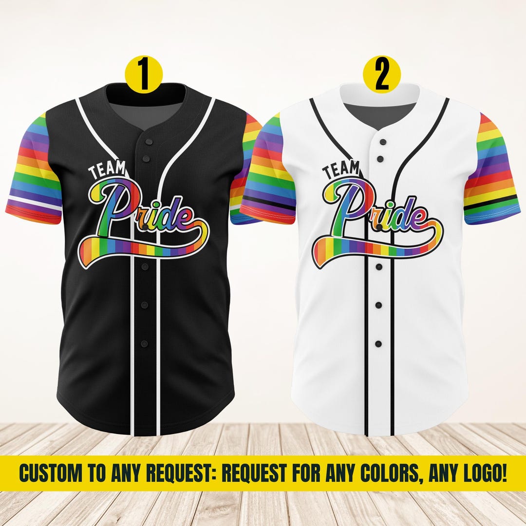 Personalized LGBTQ Team Name and Number Baseball Jersey,custom LGBT ...
