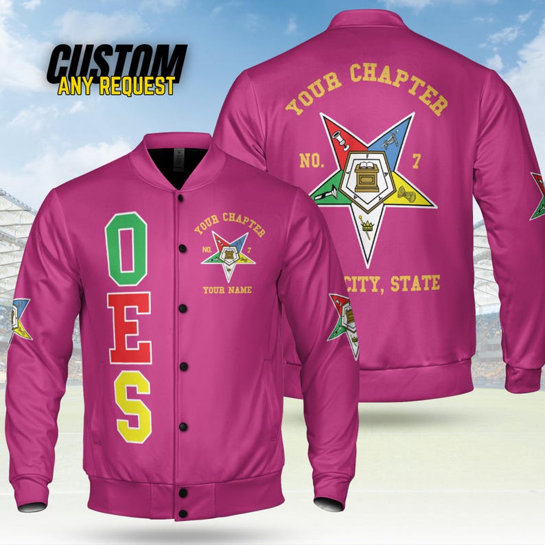 Customize Order of the Eastern Star OES Pentagon Down AF&AM Baseball ...