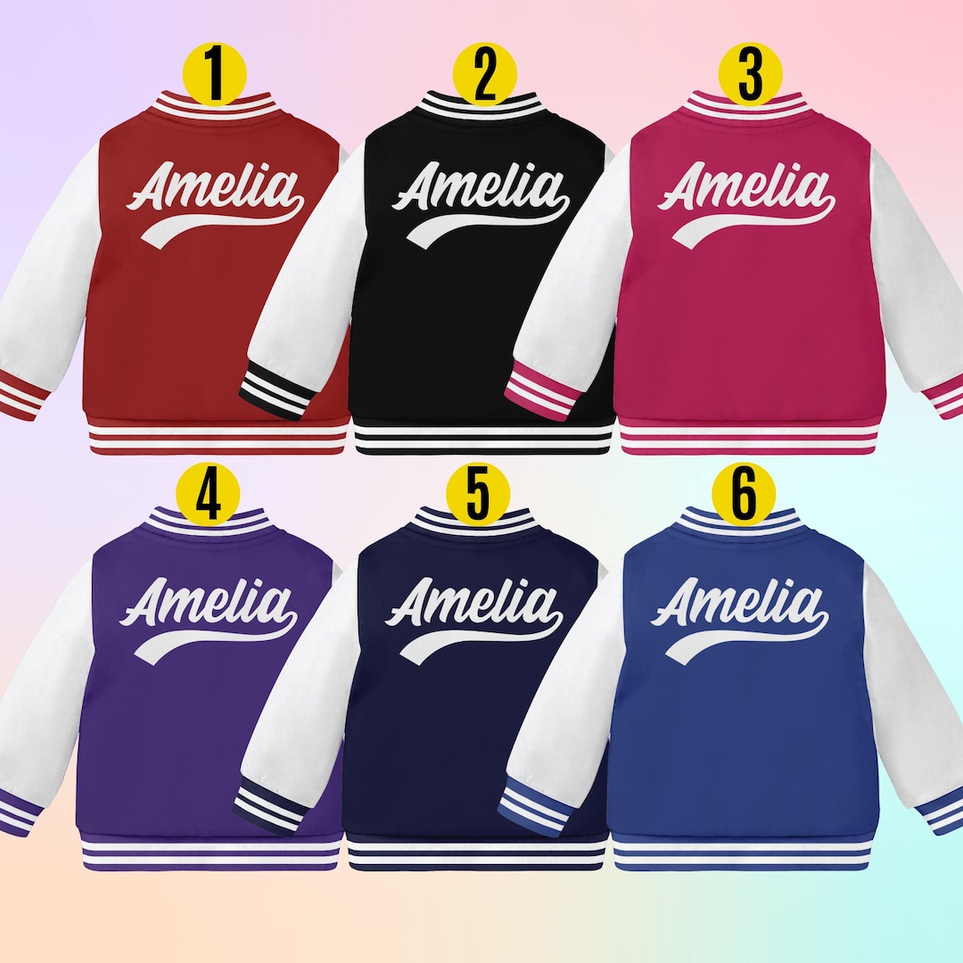Personalized Kids Adults Varsity Baseball Style Jacket for Men Women ...