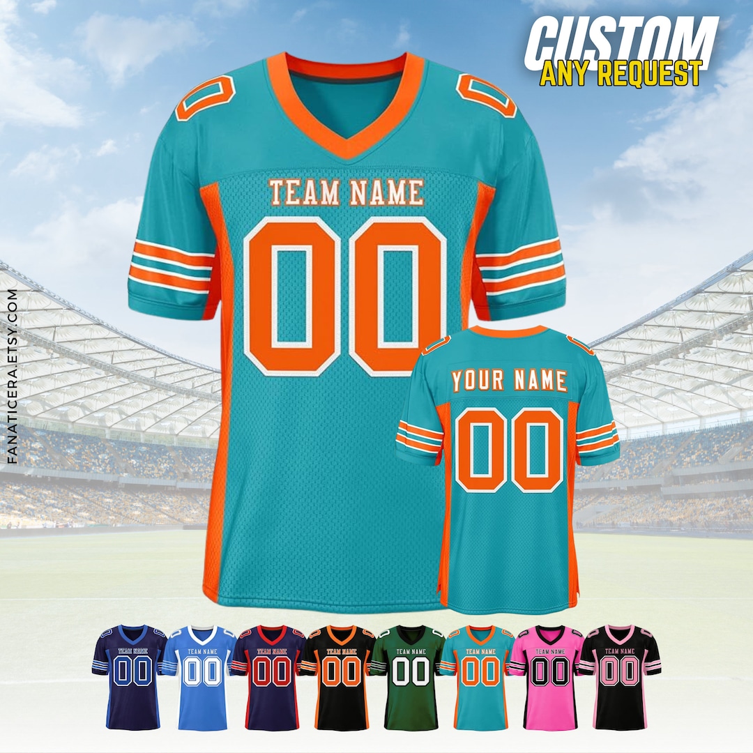 Personalized Football Jersey, Man Short Sleeves V-neck Shirt, Custom ...