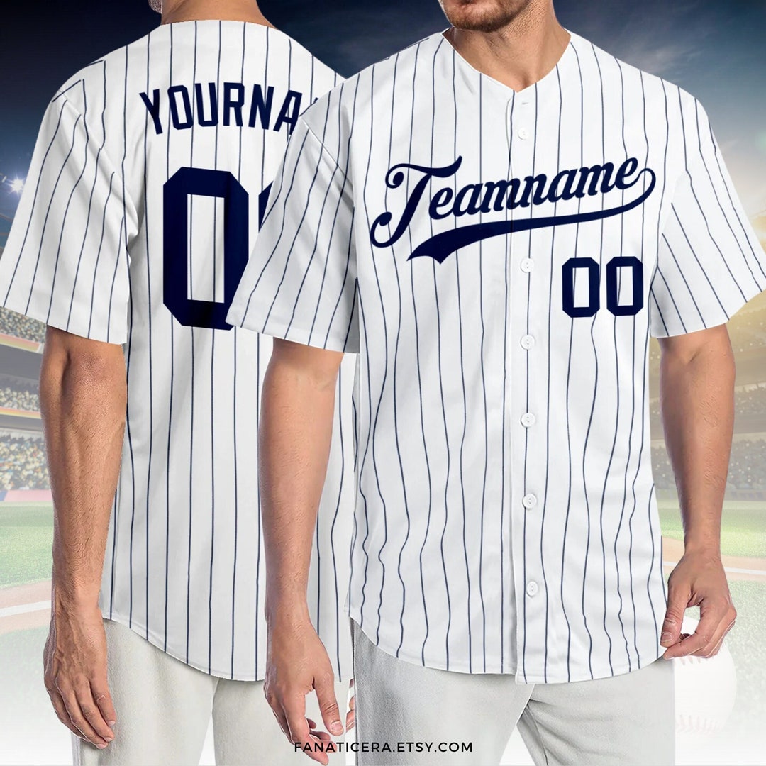 Personalized Name Team,custom Stripe Line Color Baseball Jersey for ...