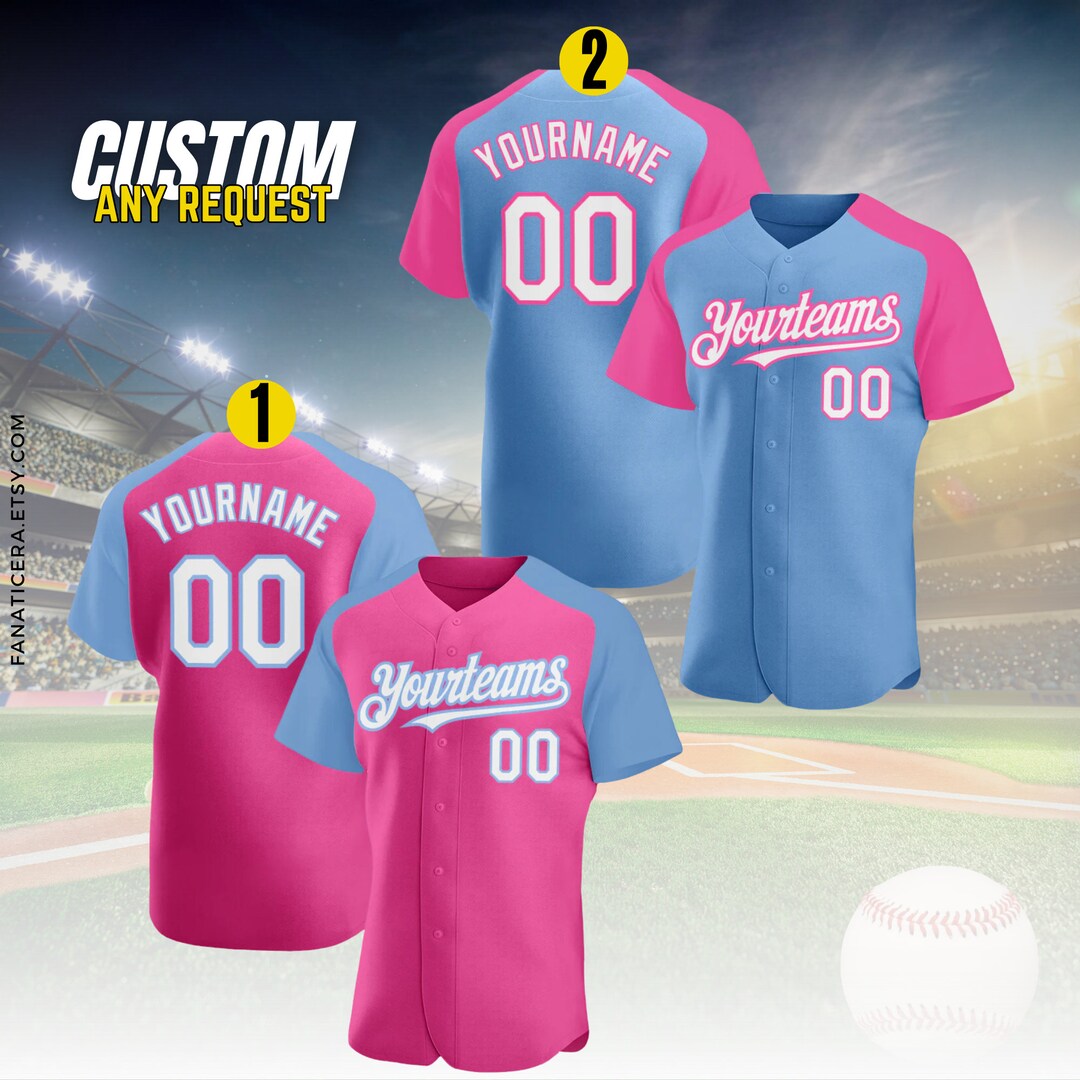 Personalized Baby Reveal Baseball Jersey,blue or Pink Baseball Jersey ...