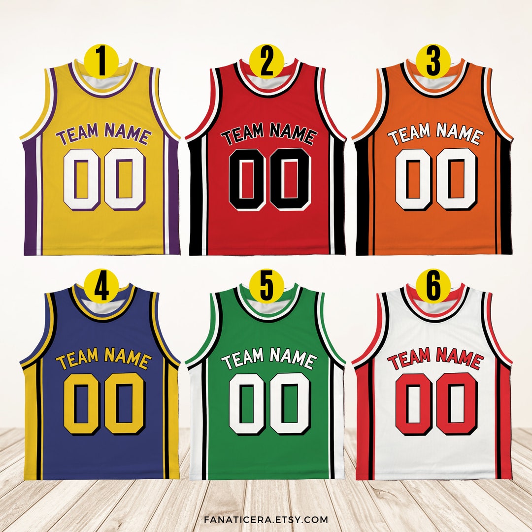 Personalized Kids Basketball Jersey, Custom Name Number Basketball ...