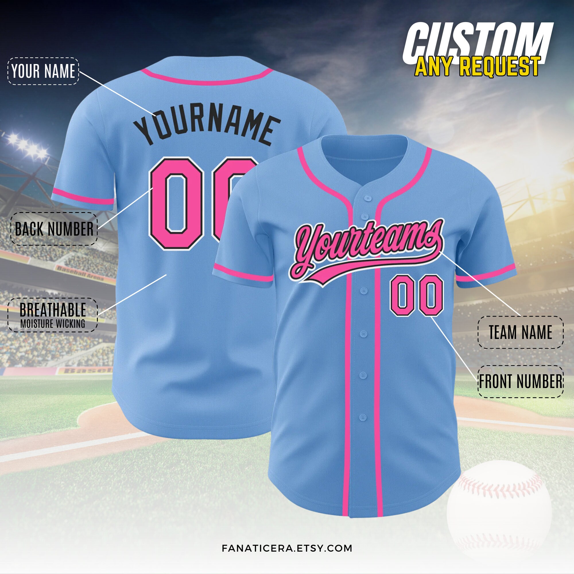 Personalized Baby Reveal Baseball Jersey,blue or Pink Baseball Jersey ...