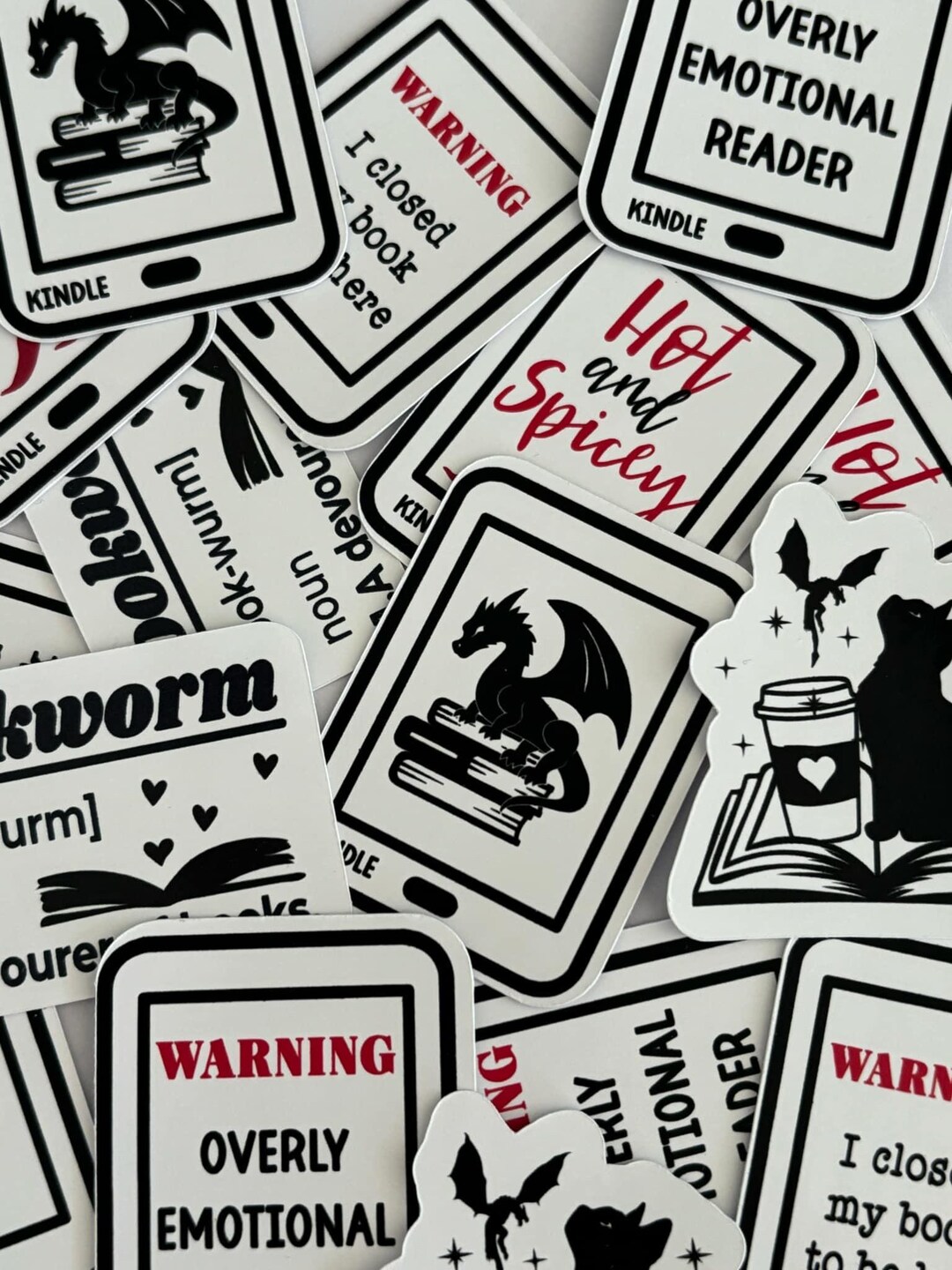 Kindle Vinyl Sticker Pack. Sticker Gift, E-reader Stickers, Kindle ...