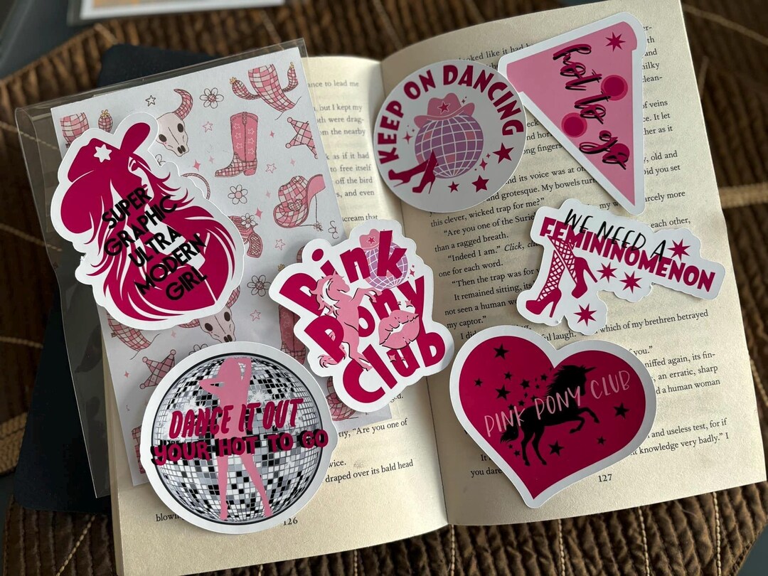 Chappell Roan Inspired Sticker Pack in Pink Including Pink Pony Club ...