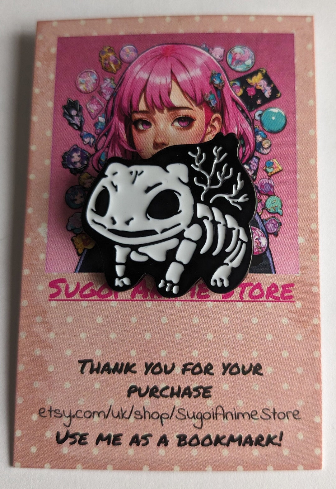 Bulbasaur Skeleton Enamel Pin Anime Pokemon - Etsy