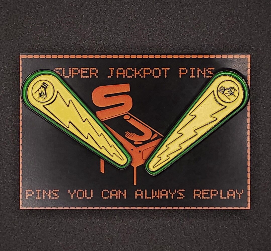 Lightning Pinball Flipper Enamel Pin - Etsy