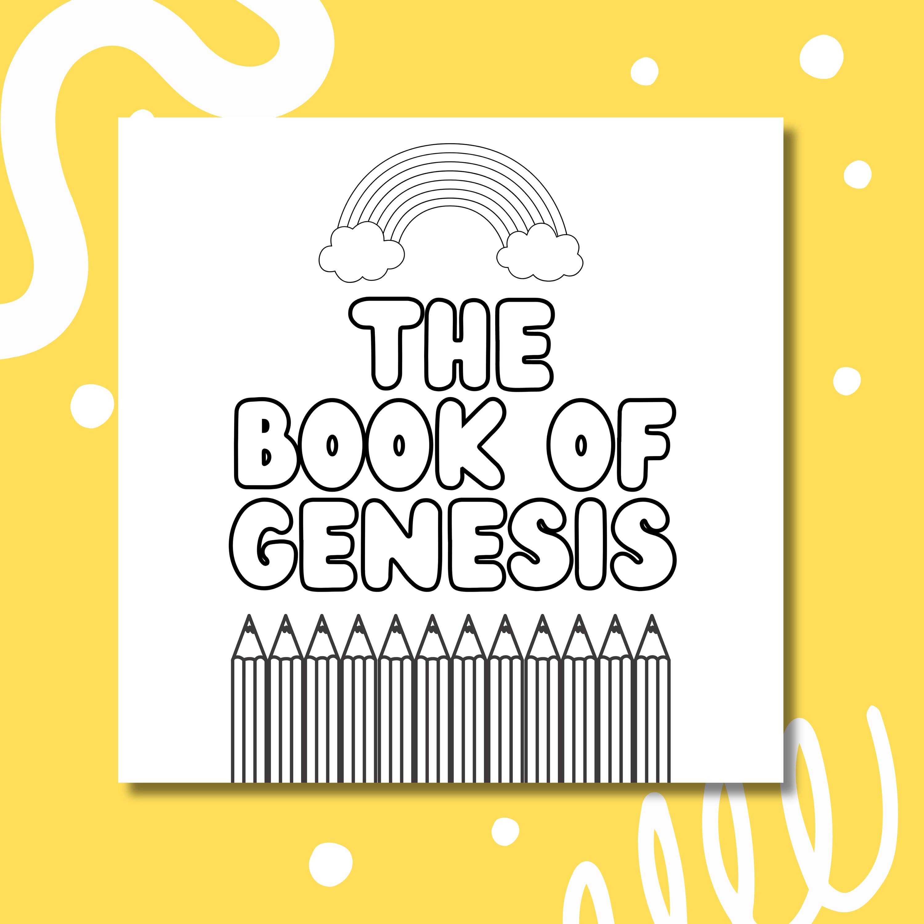 GENESIS BIBLE Colouring Book Children's Religious Education Printables ...