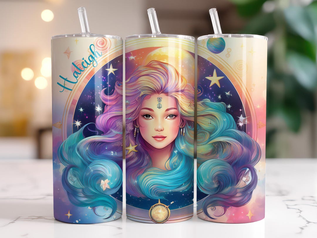Personalized Aquarius Zodiac Sign Tumbler,astrology Sign Stainless ...