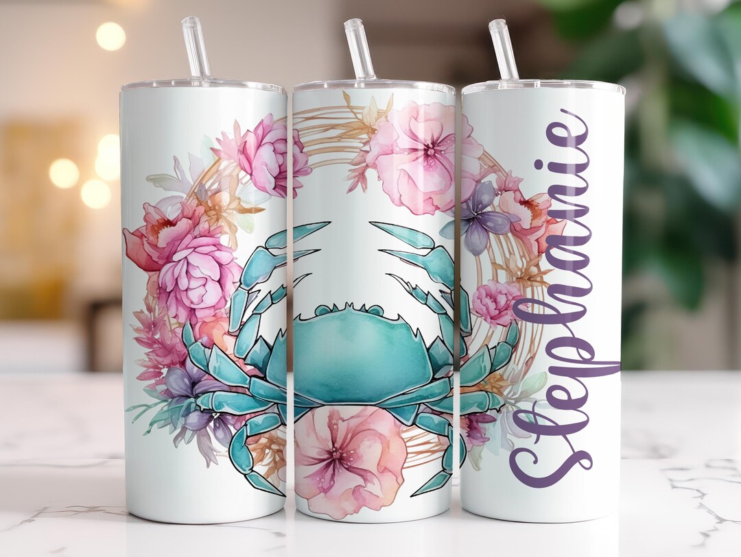 Personalized Cancer Zodiac Sign Tumbler, Astrology Sign Stainless Steel ...