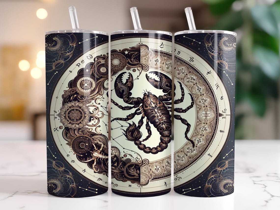 Scorpio Zodiac Tumbler: Stainless Steel Astrology Travel Cup - Etsy