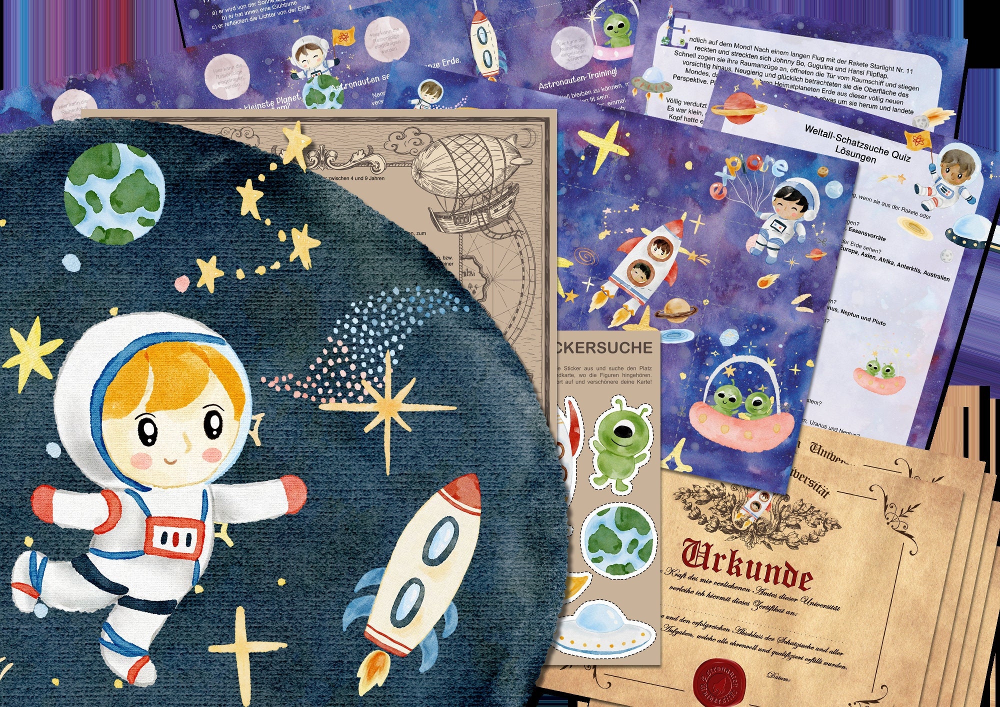 Astronaut Space Treasure Hunt Scavenger Hunt Download Adventure (in ...