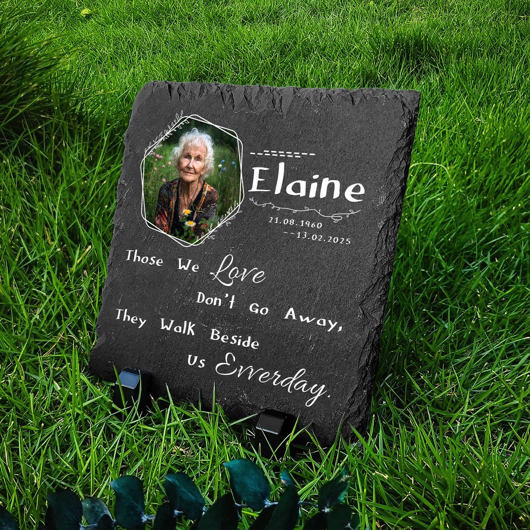 Custom Personalized Memorial Stone – Custom Photo Tribute in Loving ...