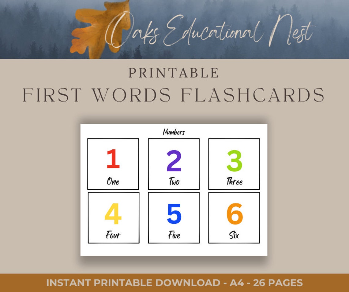 First Words Flashcards, My First Words, Baby's First Words, Montessori ...