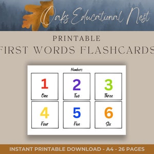 First Words Flashcards, My First Words, Baby's First Words, Montessori ...