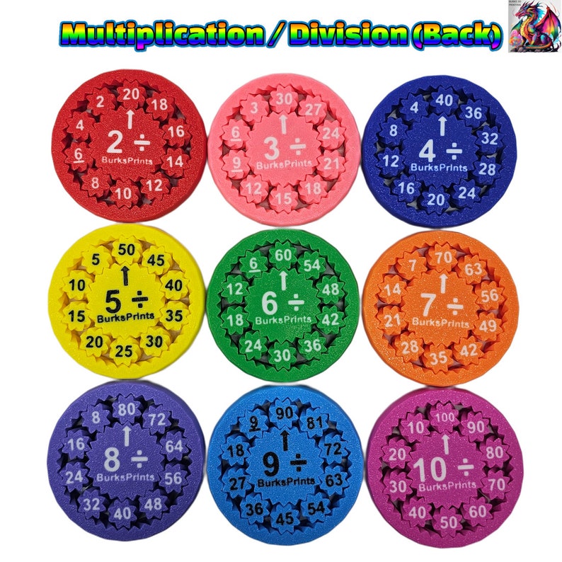 Math Figdet Toys 9 Pack Gear Fidget Spinner ADHD, Toy Addition ...