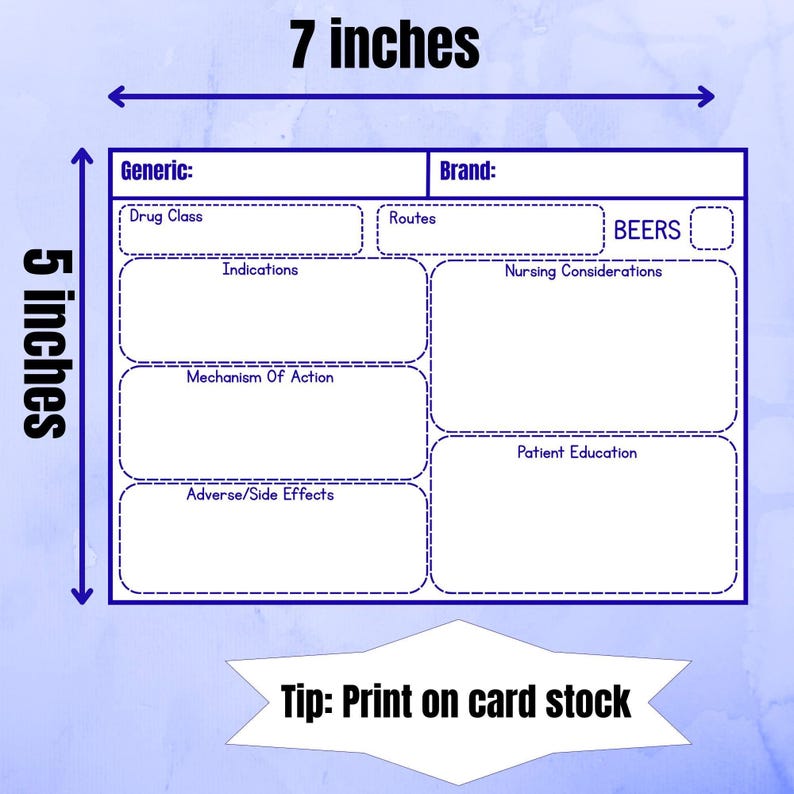 Pharmacology Flashcards for Nursing Students, Pharm Study Guide (PDF ...
