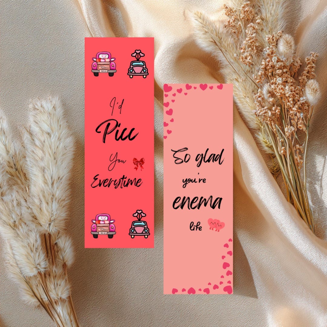 Nurse/doctor Valentine's Day Printable Bookmark, Book Lover Keepsake ...