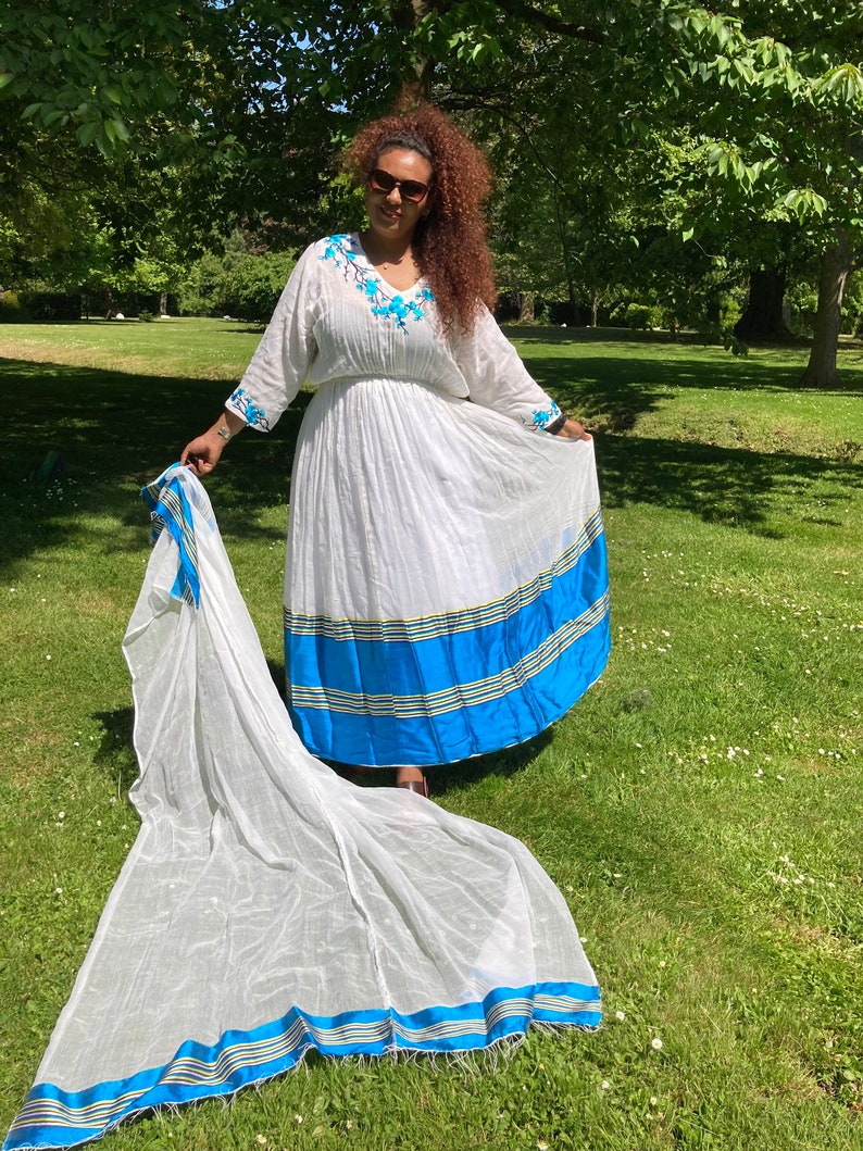 Modern Ethiopia Dress, ሀበሻ ቀሚስ, Tibebe, Habasha Kemis, Traditional ...