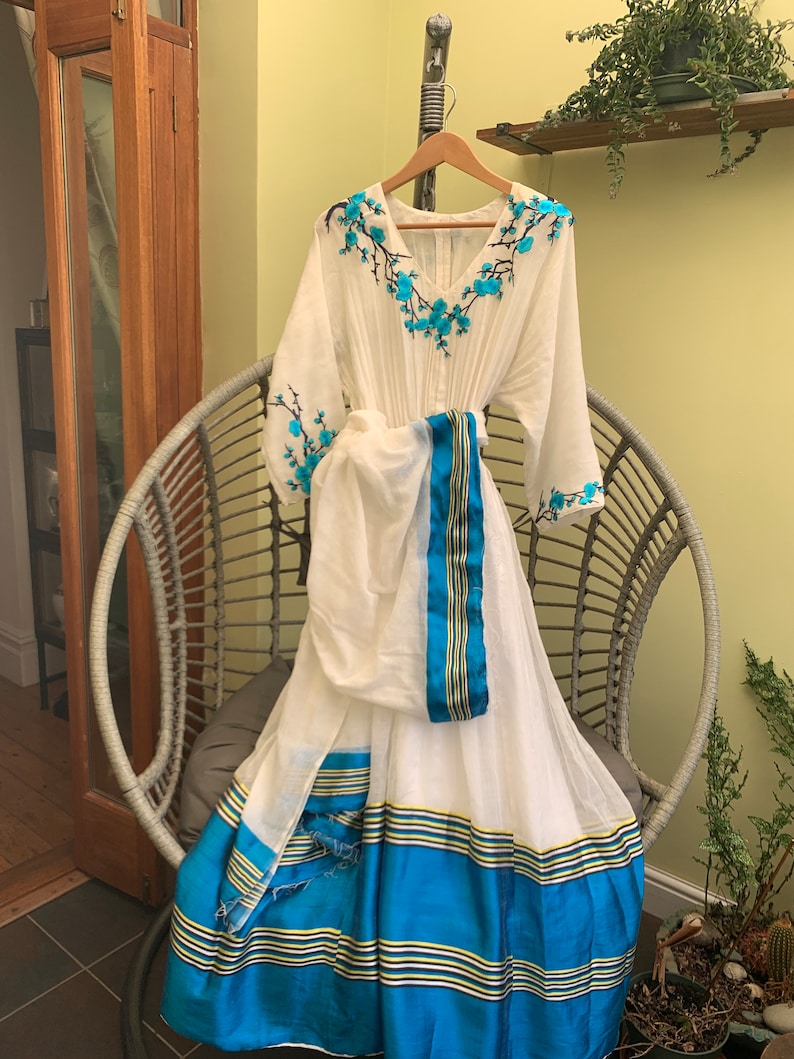 Modern Ethiopia Dress, ሀበሻ ቀሚስ, Tibebe, Habasha Kemis, Traditional ...
