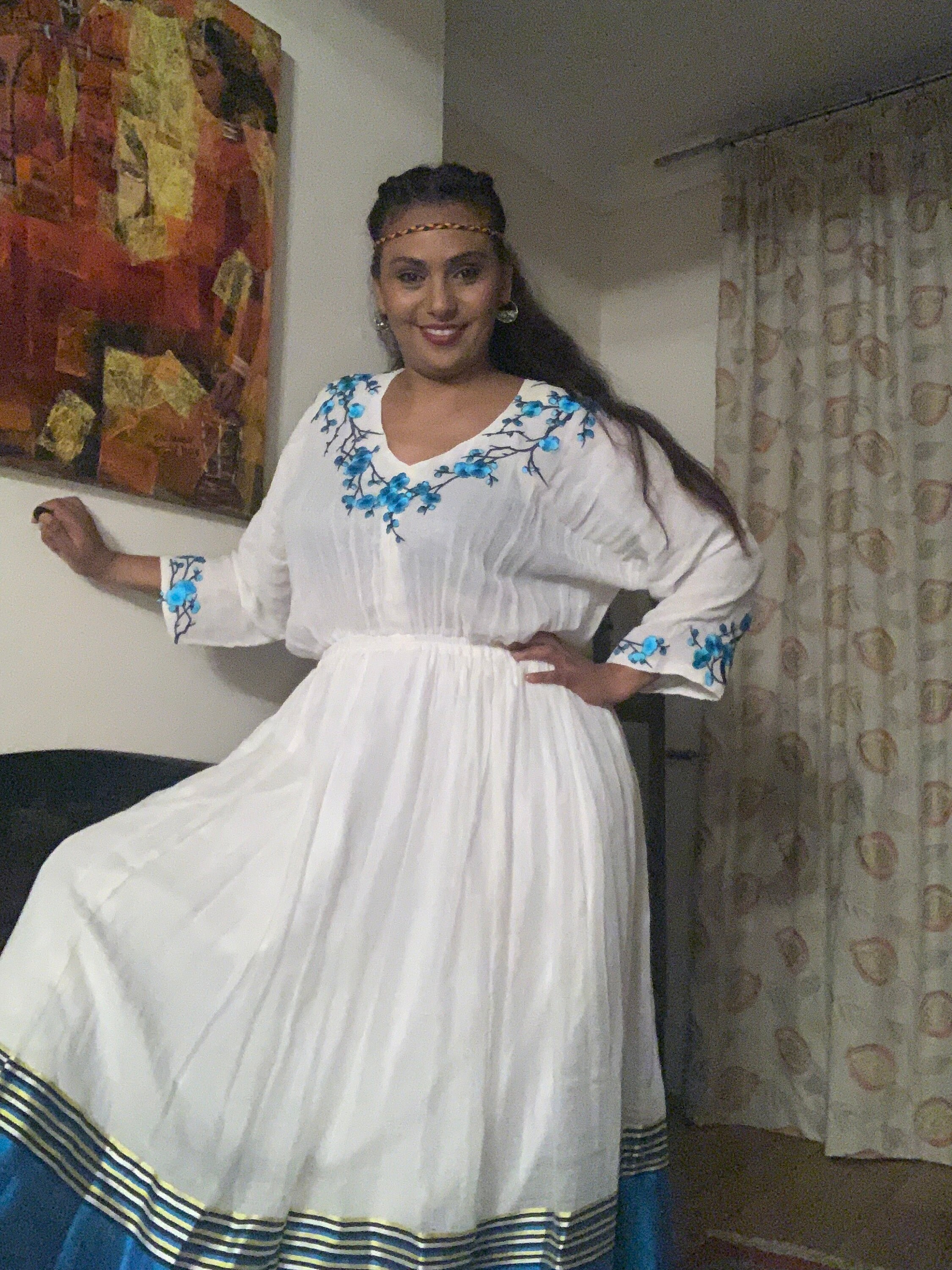 Modern Ethiopia Dress, ሀበሻ ቀሚስ, Tibebe, Habasha Kemis, Traditional ...