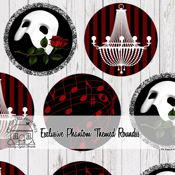 Phantom of the Opera Cupcake Topper - Etsy