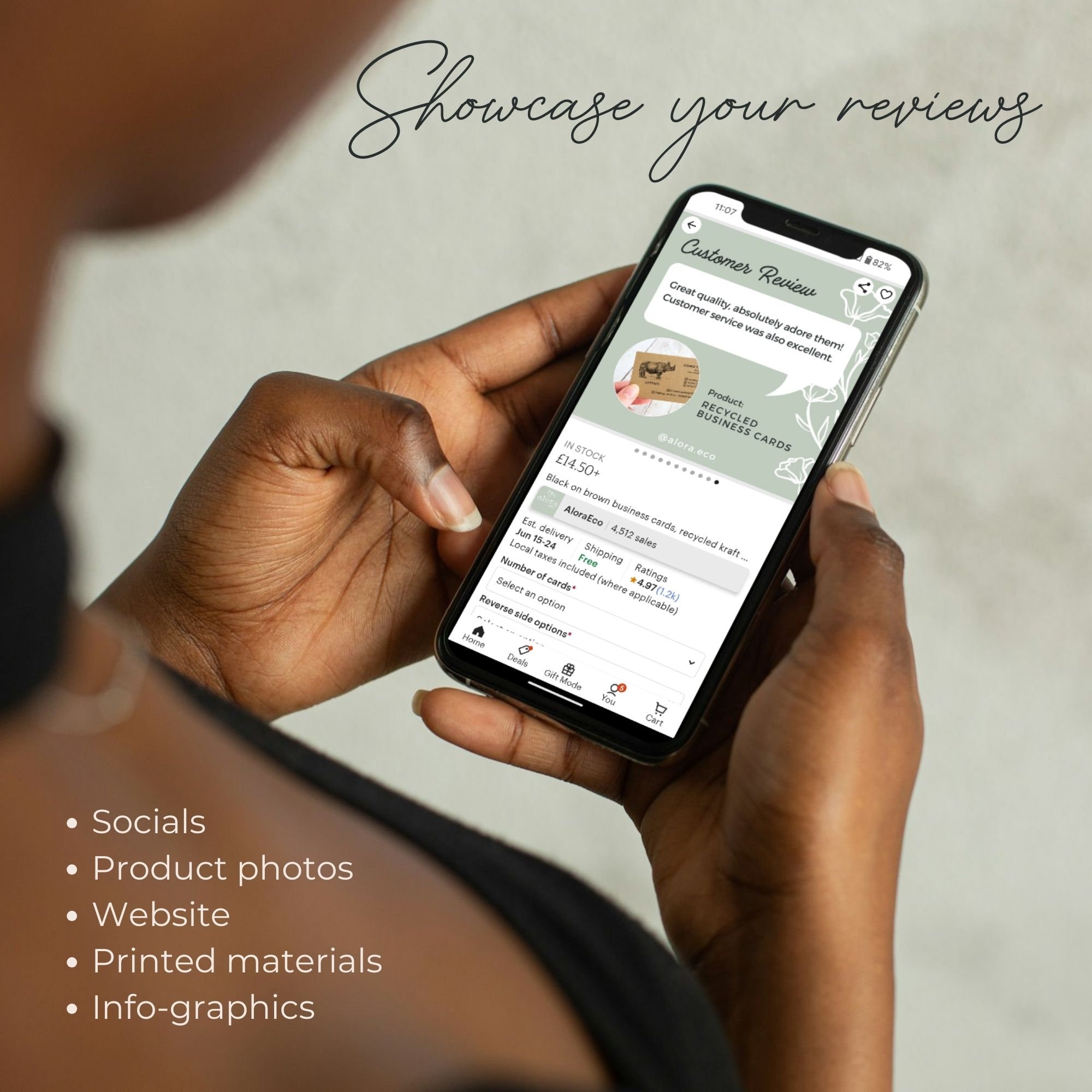 Editable Customer Reviews Template, Canva Template and JPEG Files for ...