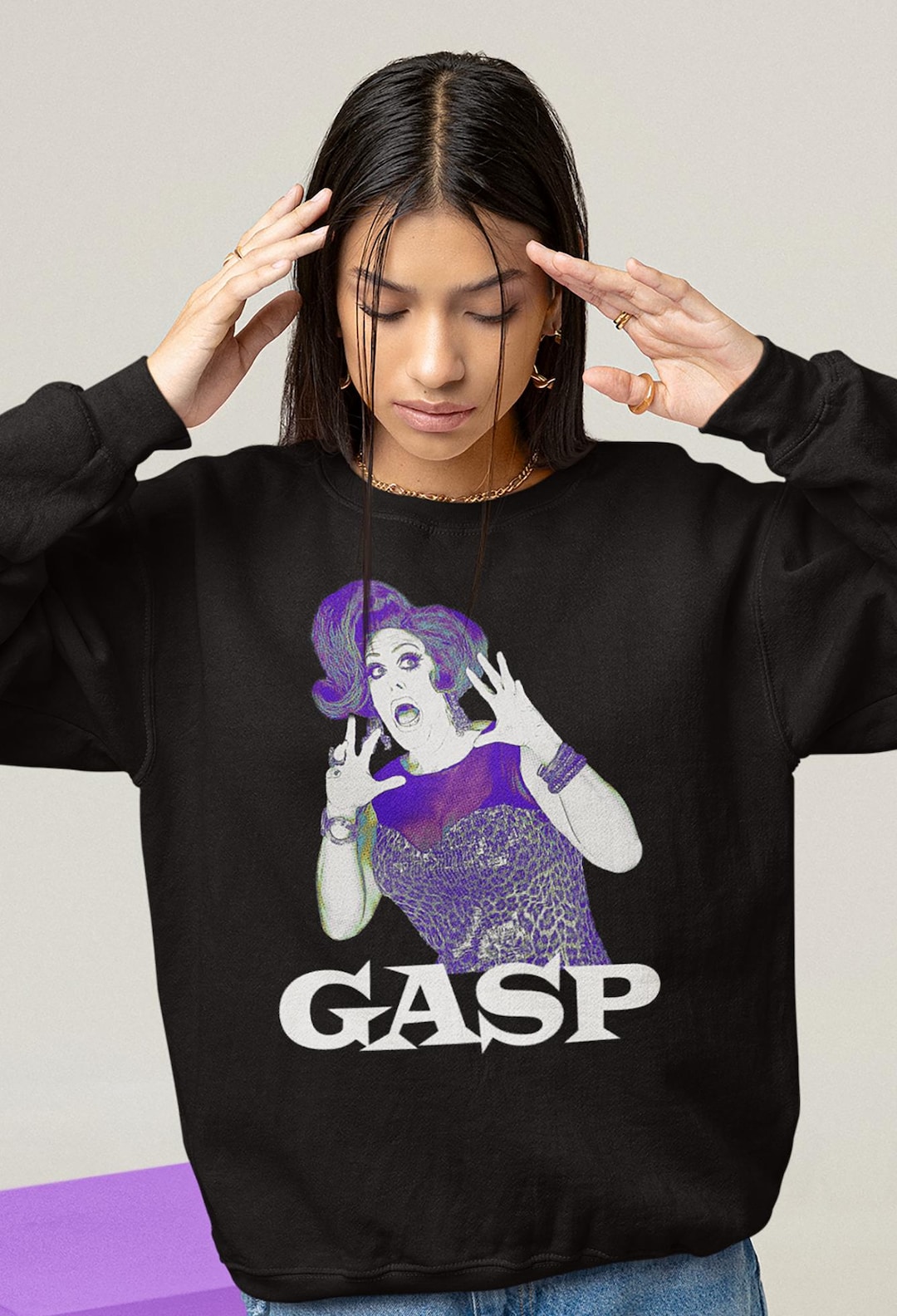 Drag Queen GASP Sweatshirt: LGBTQ Pride Fleece Crewneck - Etsy