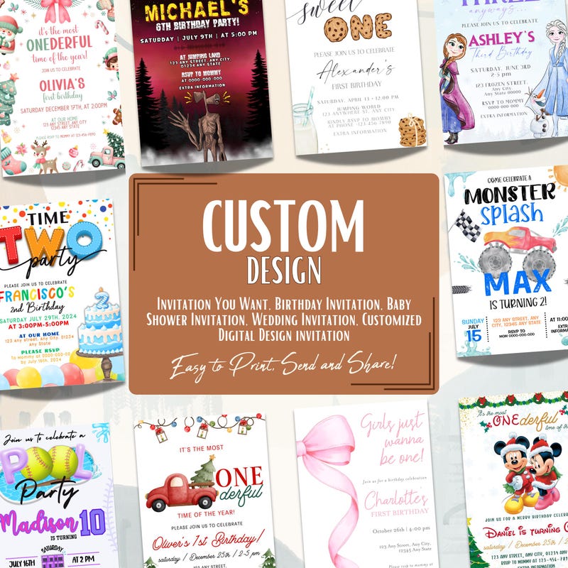 Custom Invitations - Etsy