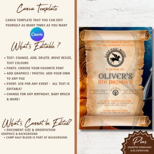 Percy Jackson Birthday Invitation: Camp Half-blood Theme (editable ...