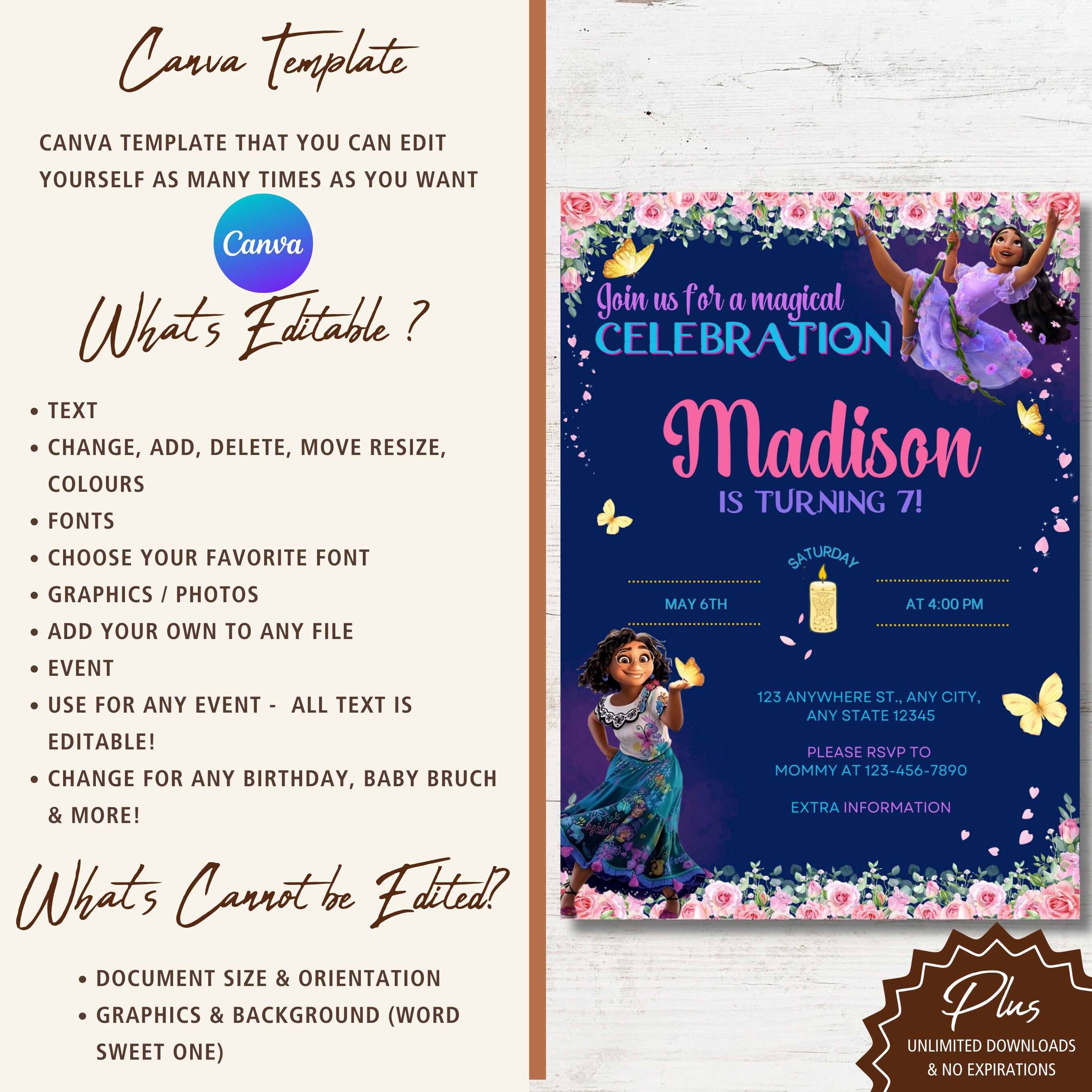 Encanto Invitation Editable Invitation Printable Birthday Invite ...