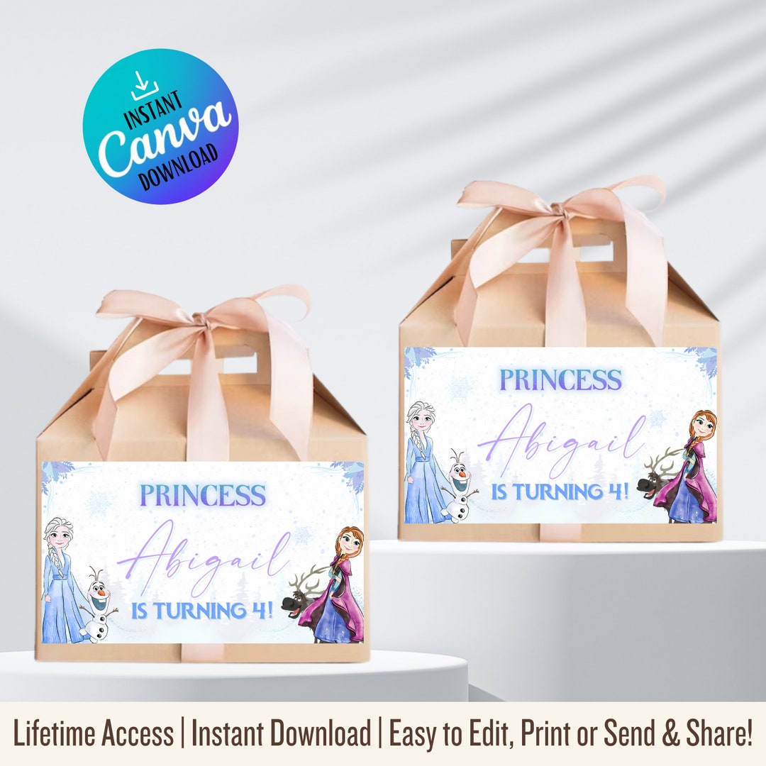 Frozen Party | Bottle Labels | Planner Stickers | Digital File Only ...