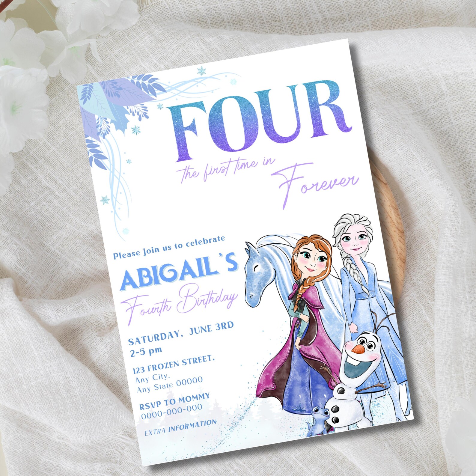 Editable Frozen Birthday Invitation: Elsa Party Invite (digital ...