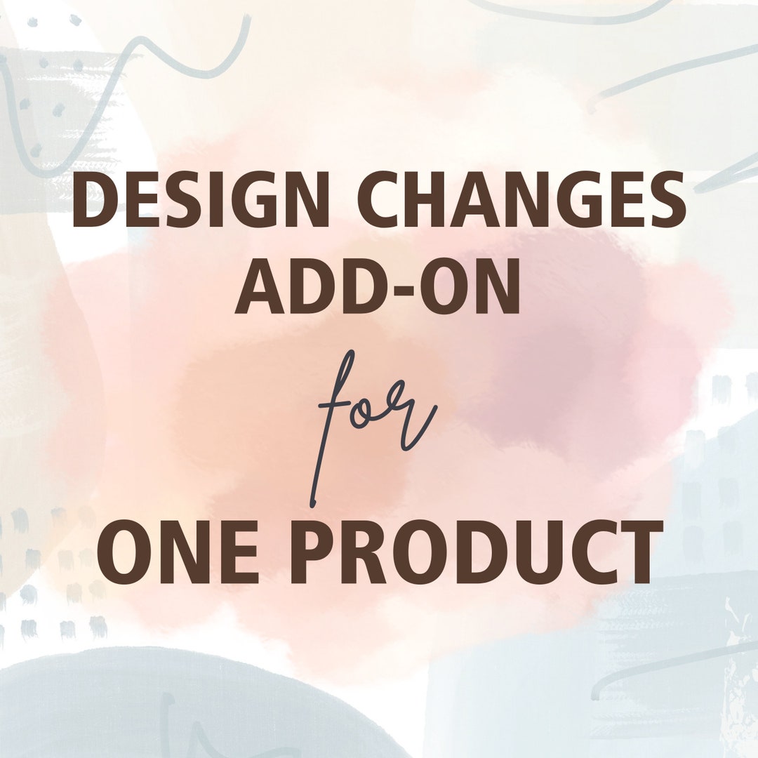 Custom Design Change or Template Editing Add-on - Etsy
