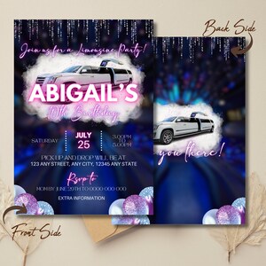 Birthday Invitations | Red Carpet Invite | Rock Star Birthday | Limo ...