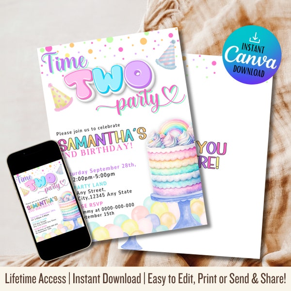 Time 2 Party Invitation - Etsy