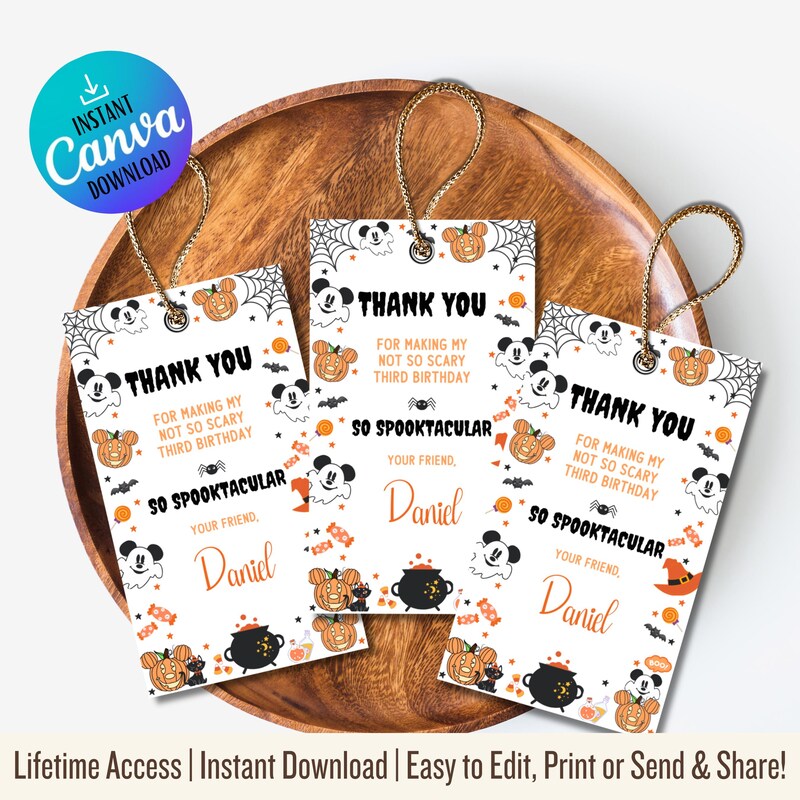 Thank You Halloween Tags - Etsy