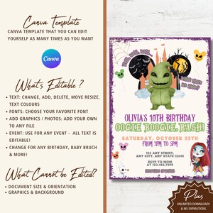 Oogie Boogie Birthday Invitation | Editable Digital Template for Kids ...