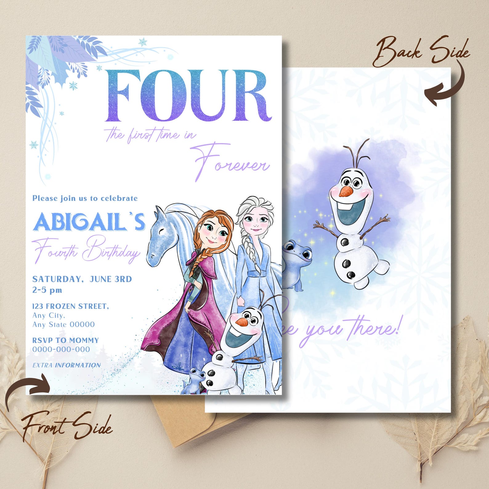 Editable Frozen Birthday Invitation: Elsa Party Invite (digital ...