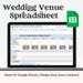 Wedding Venue Comparison Spreadsheet | Wedding Planning Checklist ...