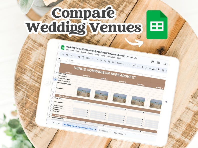 Wedding Venue Comparison Spreadsheet | Wedding Planning Checklist ...